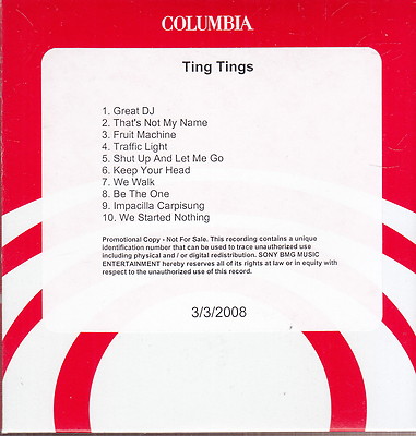 ting tings we started nothing cd promo | eBay
