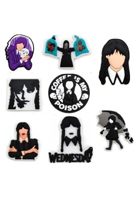 Wednesday crocs charms lot of 8 | eBay