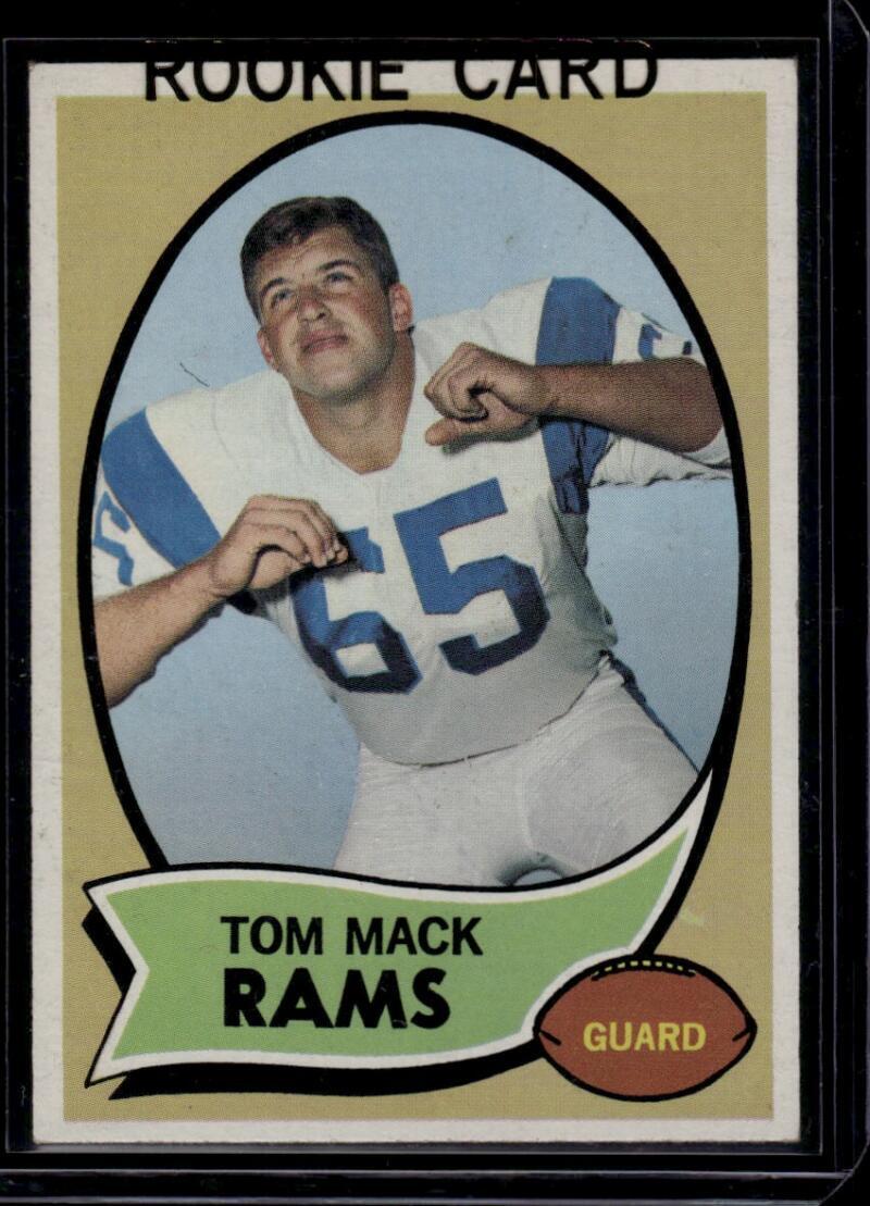 1970 Topps #151 Tom Mack RC Rookie Los Angeles Rams Football Card NM Ne ...