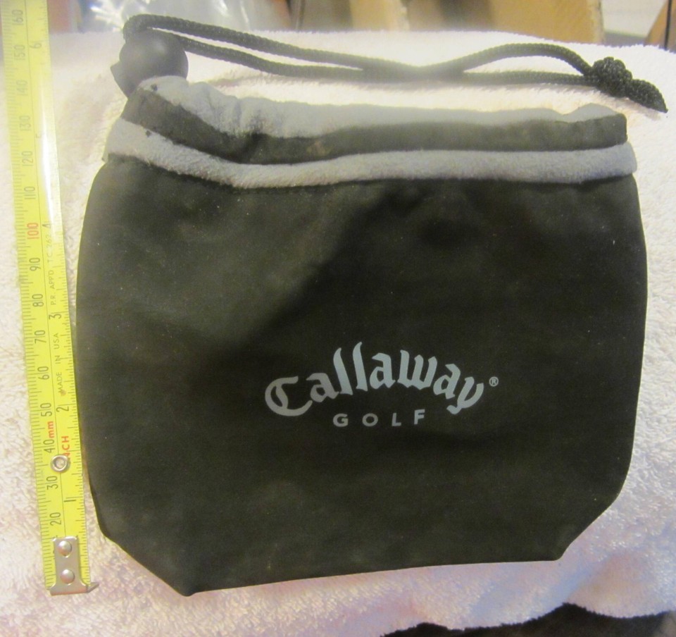1 Callaway Golf Ball Bag Tee Ball Holder Drawstring Valuables Black ...
