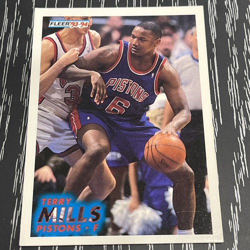 1993-94 Fleer Detroit Pistons Basketball Card #61 Terry Mills | eBay