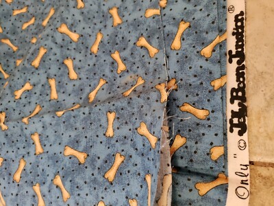 FABRIC REMNANT NOS JELLY BEAN JUNCTION DOGS ONLY LT. WGT. COTTON 19" X ...
