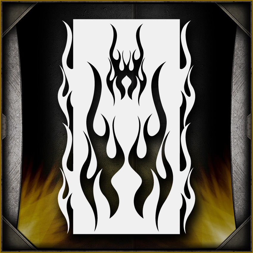 Airbrush Flame Template