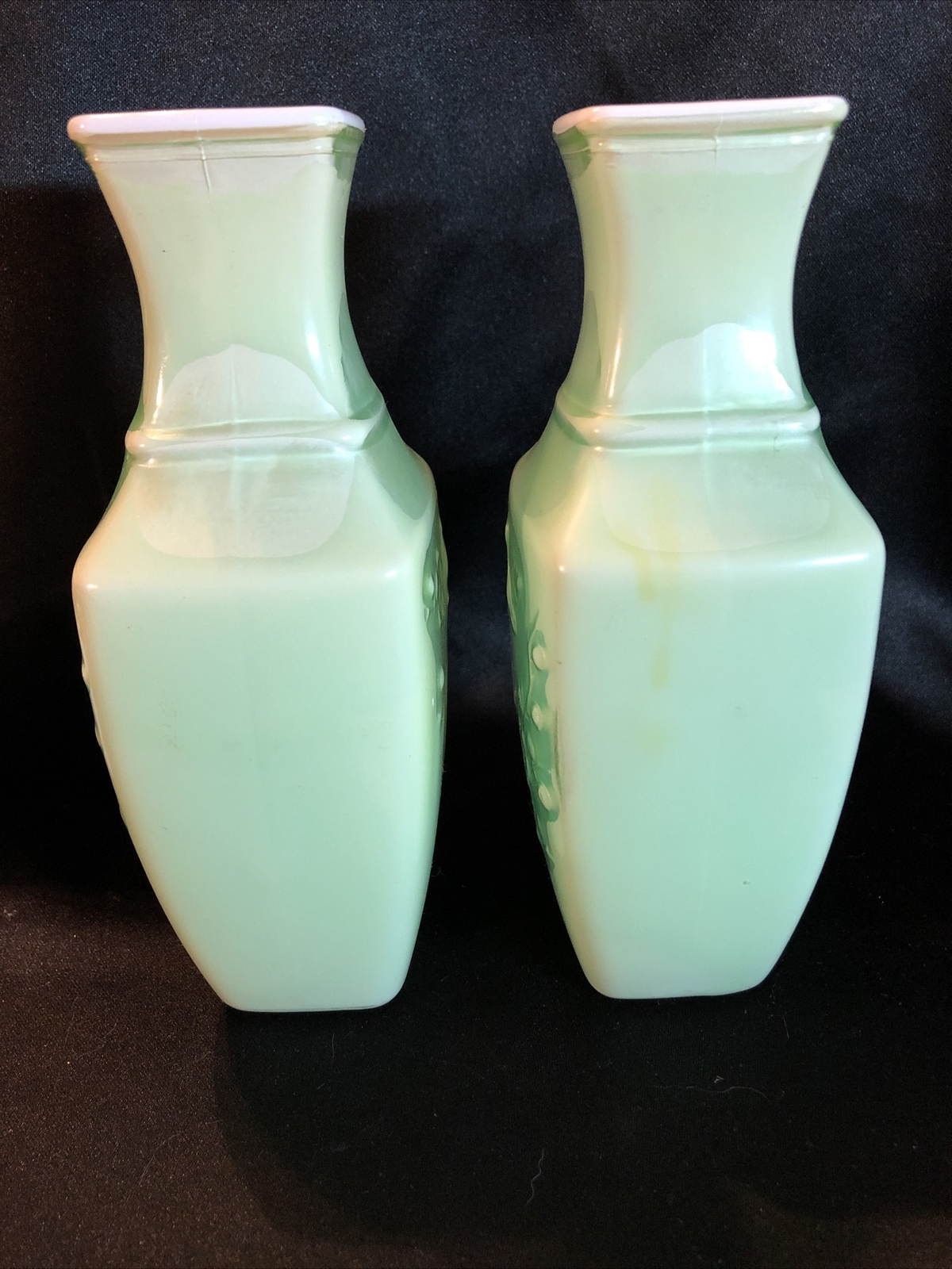 Vintage Pair Of 1982 Avon Spring Dynasty Fragrance Vases Celadon Green ...