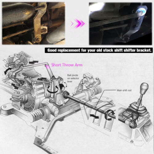 For 83-99 VW MK2 MK3 Jetta Golf Gti Short Shift Shifter Kit 3 Positions ...