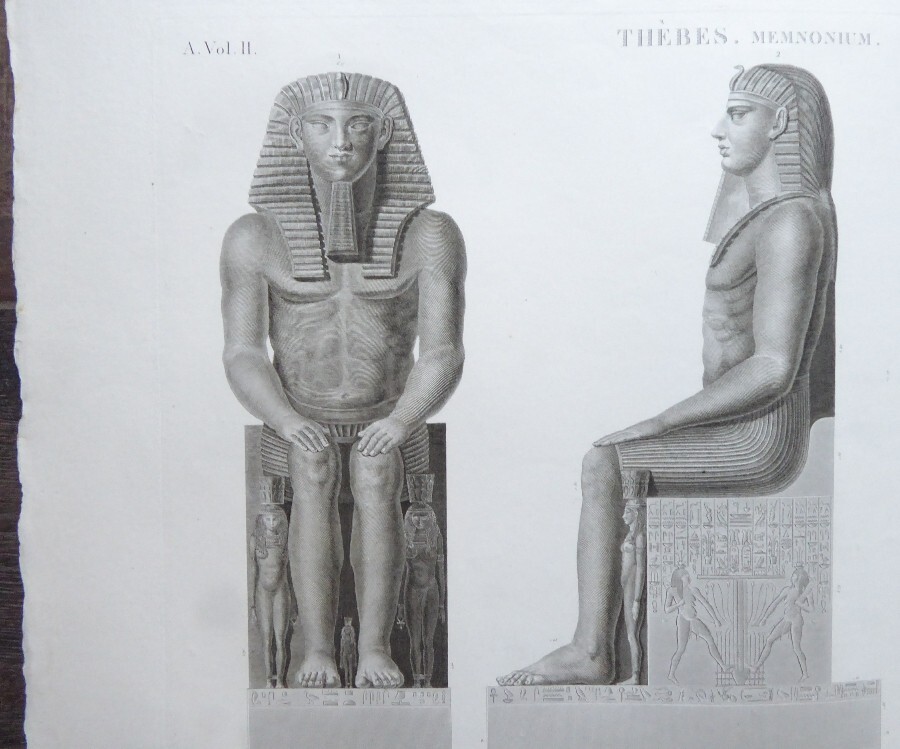 1820's Description de l'Egypte Antiquities Vol. II Plate 21 Ramesseum ...