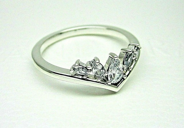 Pandora Sparkling Pear & Marquise Wishbone Ring 199109C01 CHRISTMAS ...