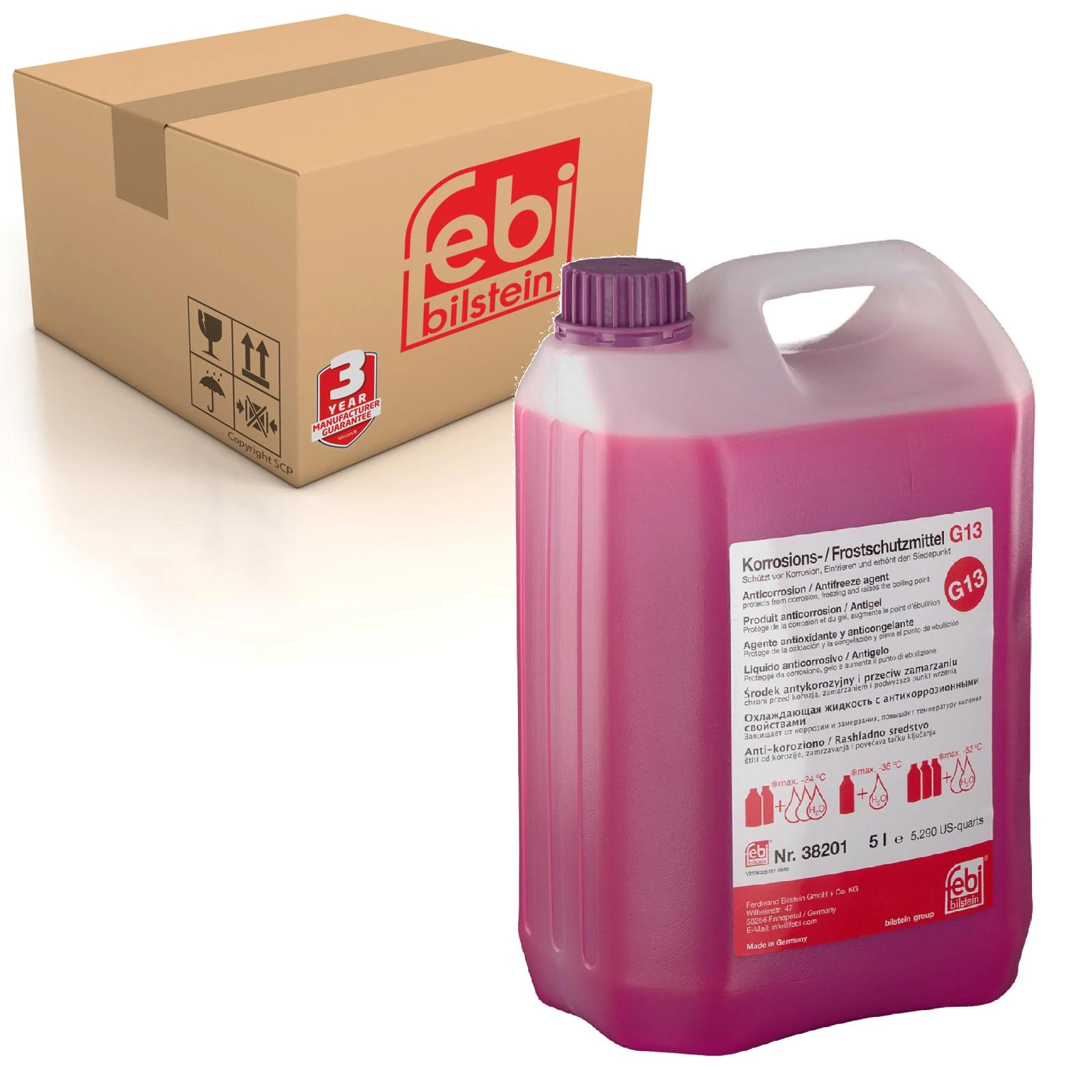 Pink Red Coolant Antifreeze Concentrate G13 5Ltr Fits Audi Skoda VW ...