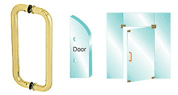 CRL CM12X12BR Polished Brass 12" Glass Mounted Standard Pull Handle | eBay