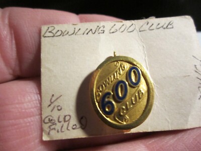 VINTAGE GOLD FILLED LAPEL PIN BOWLING 600 CLUB - BBA-33E | eBay