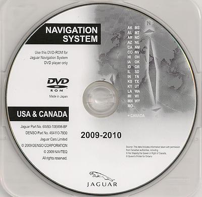 2009 2010 2011 Jaguar XF & Supercharged Premium Navigation DVD West Map ...