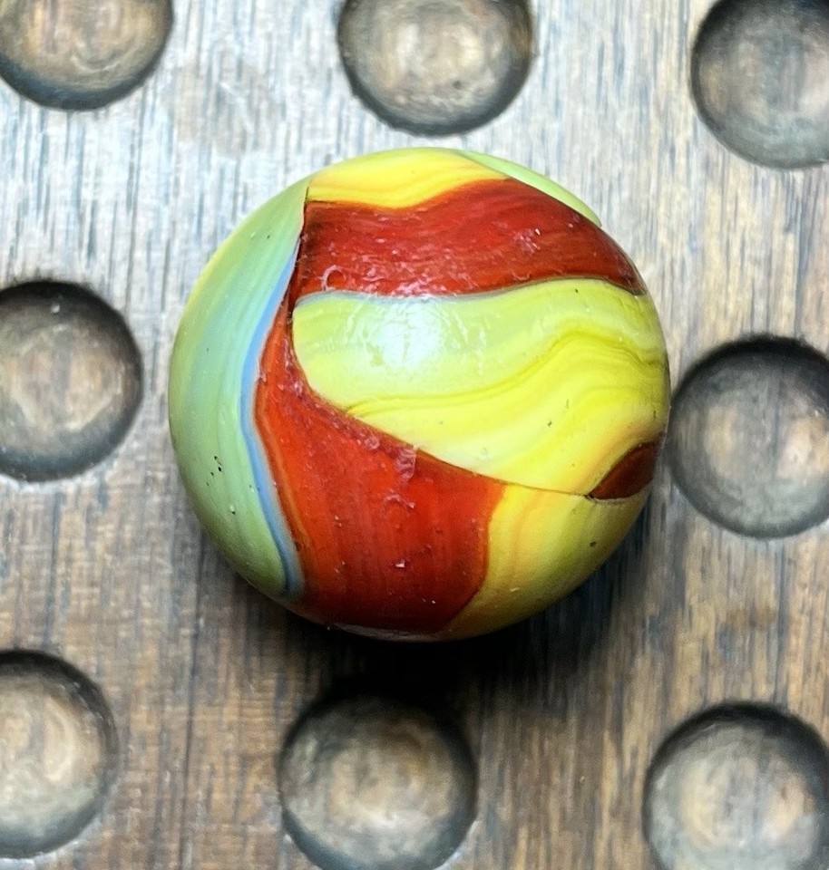 Marbles: Vintage Large 1.06" Akro Agate Corkscrew Ingot Marble!! | eBay