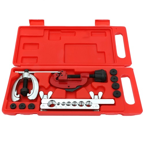 Automotive Brake Line Tube Cutter Double Flaring Tool Kit For 3/16" 5/8 ...