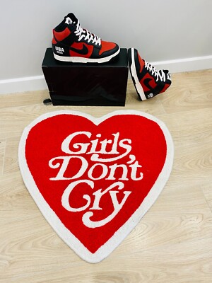 Girls Don't Cry Heart Area Living Room Rugs Modern Accent Wool Carpet ...