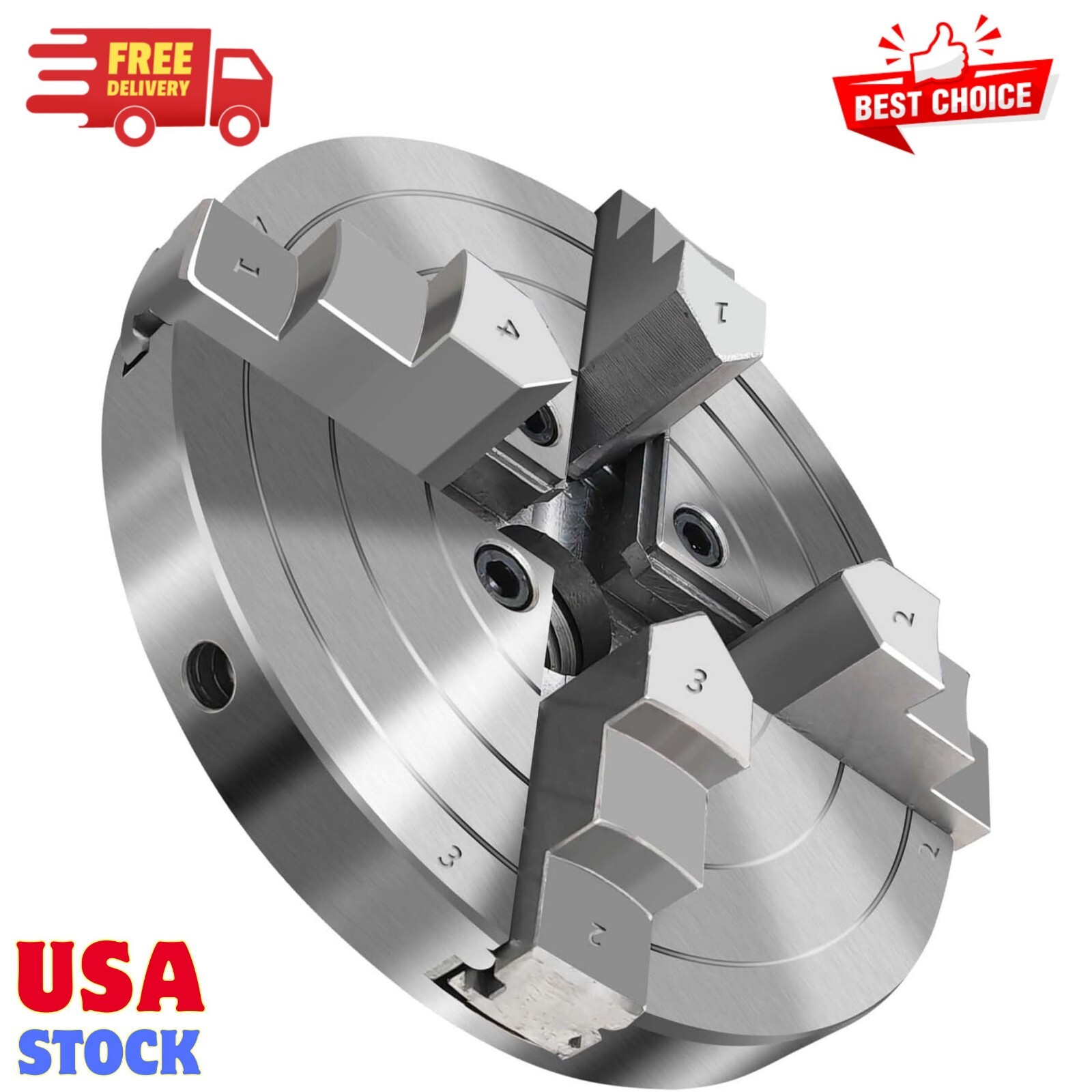 Wood Lathe Chuck 6 Inch 4 Jaws Self-Centering Lathe Chucks Thread 1 X ...