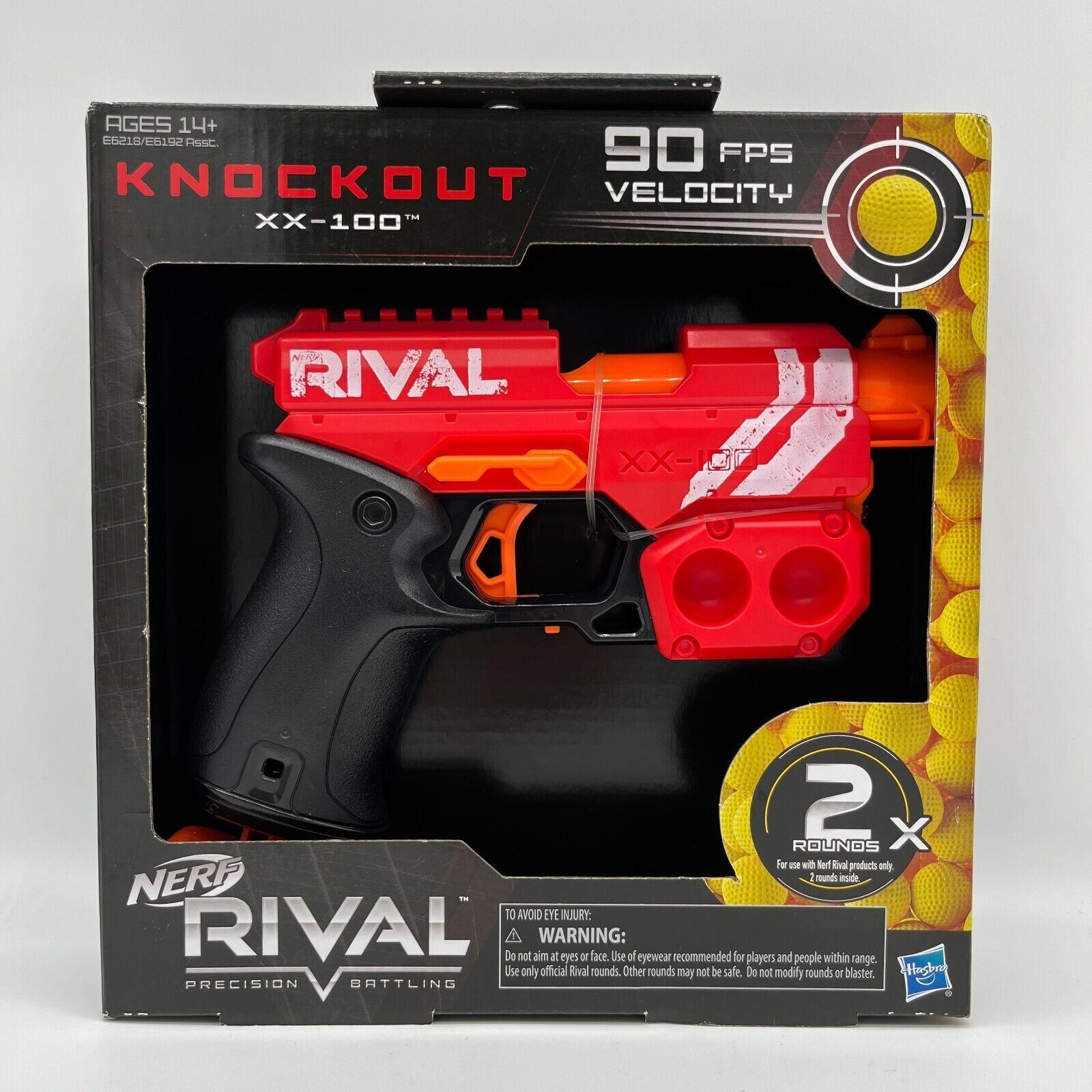 Nerf Rival Knockout XX-100 Red Blaster Dart Gun Hasbro Includes 2 ...
