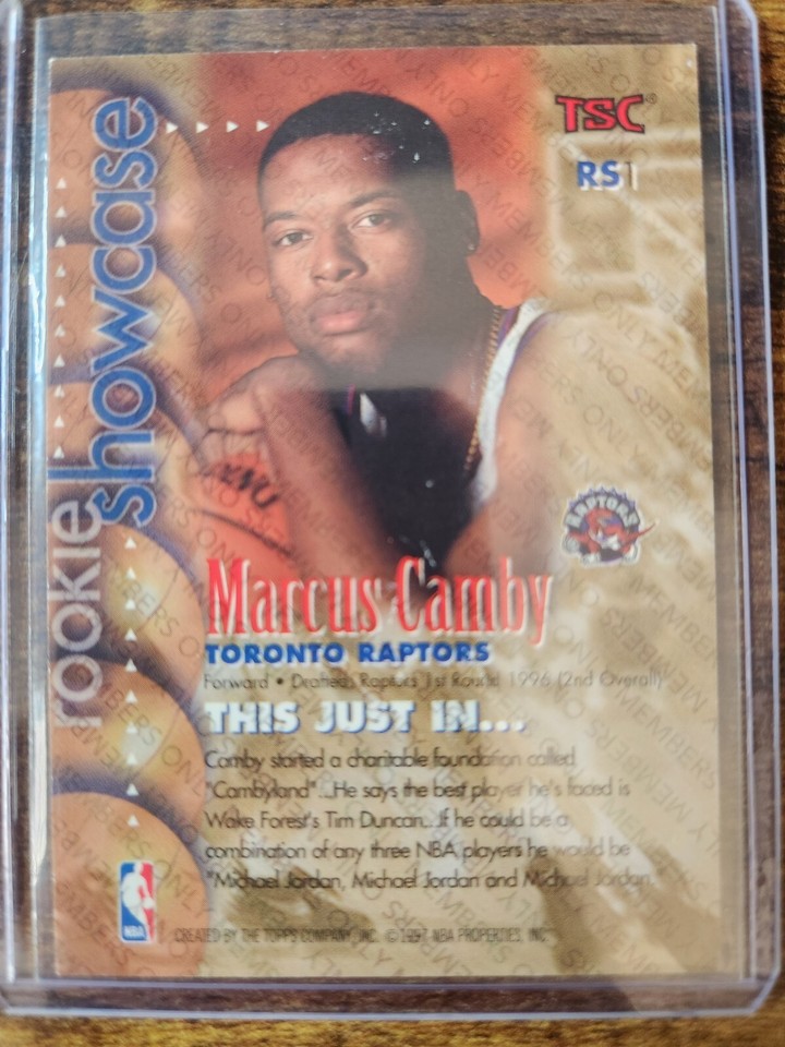 1996-97 Topps Stadium Club Marcus Camby Members Only Rookie Showcase RC ...
