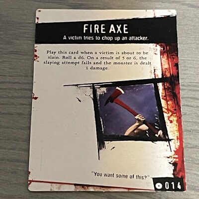 Horrorclix Base Set 014 Fire Axe Plot Card | eBay