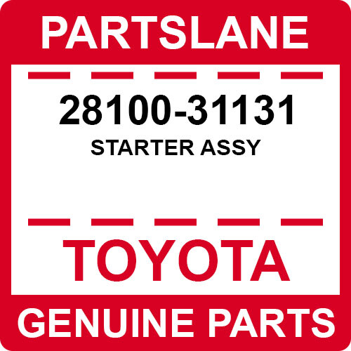 28100-31131 Toyota OEM Genuine STARTER ASSY | eBay