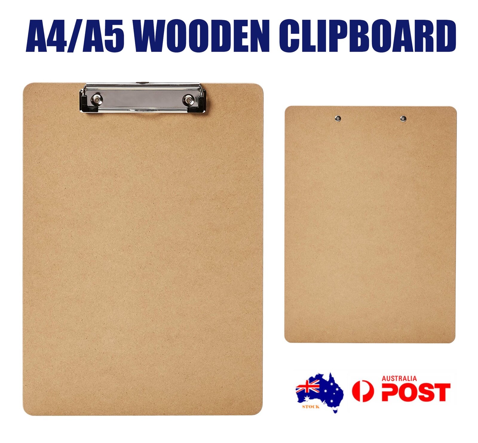 A4/A5 Wooden Clipboard Office School Hardboard Writing File Hanging ...