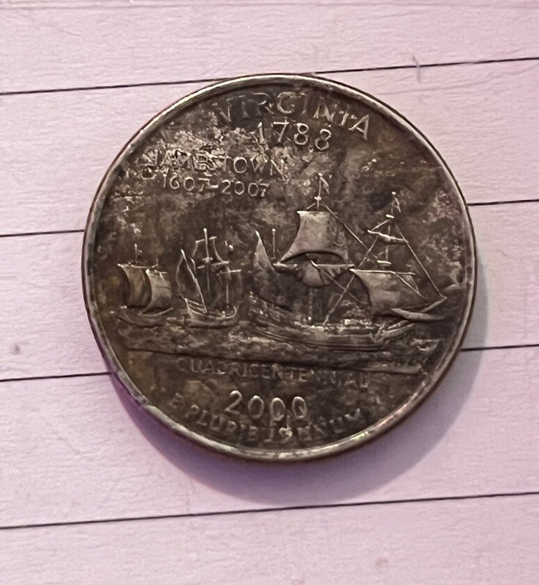 2000 P Virginia State Quarter- Rare : Toning Error | eBay