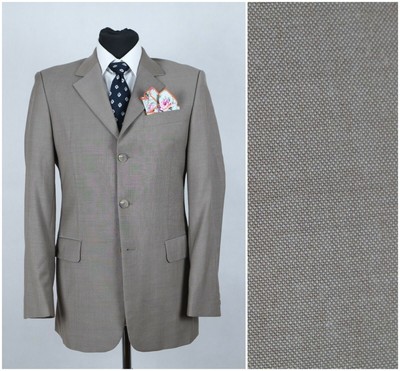 Mens Beige Sport Coat 38R US Size S.OLIVER Wool Blazer Vintage Jacket ...