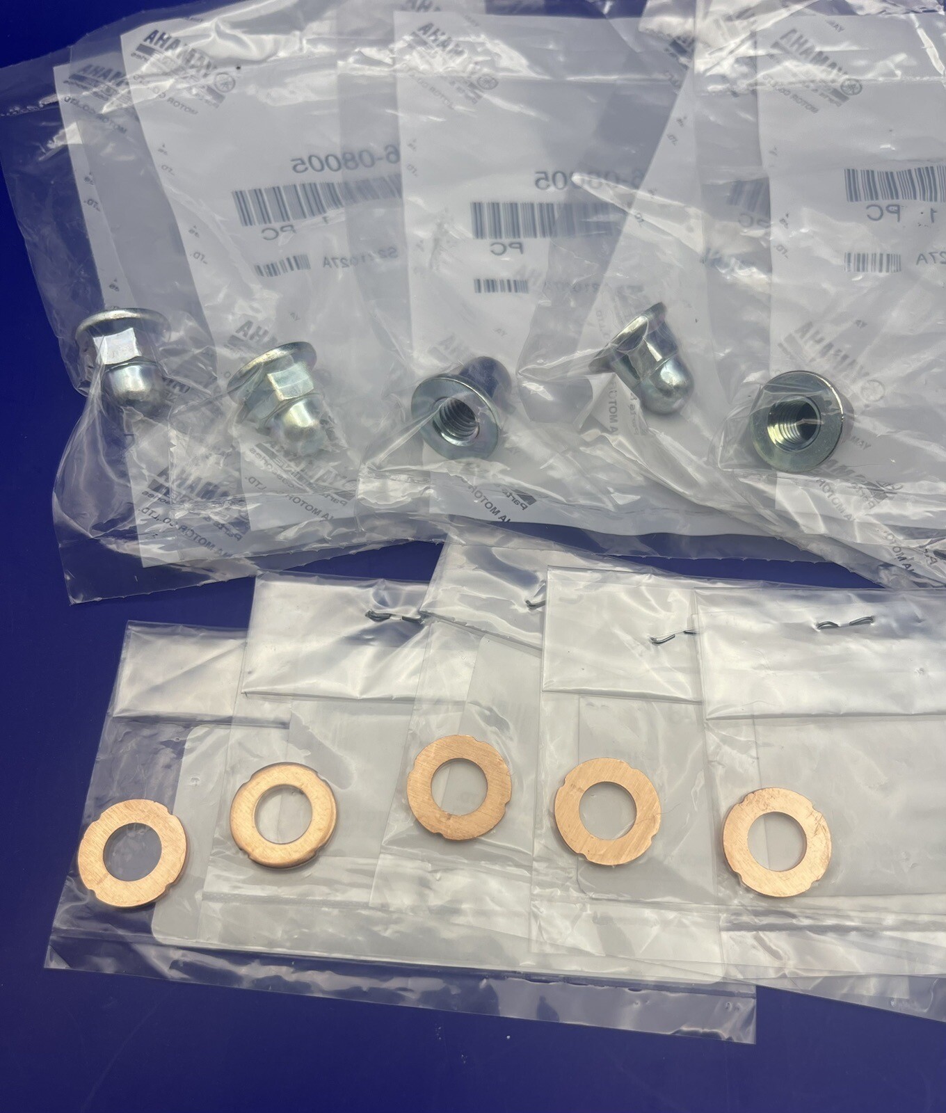 2007-2023 Yamaha YZ125 Cylinder Head Crown Nut & Sealing Washer Kit ...