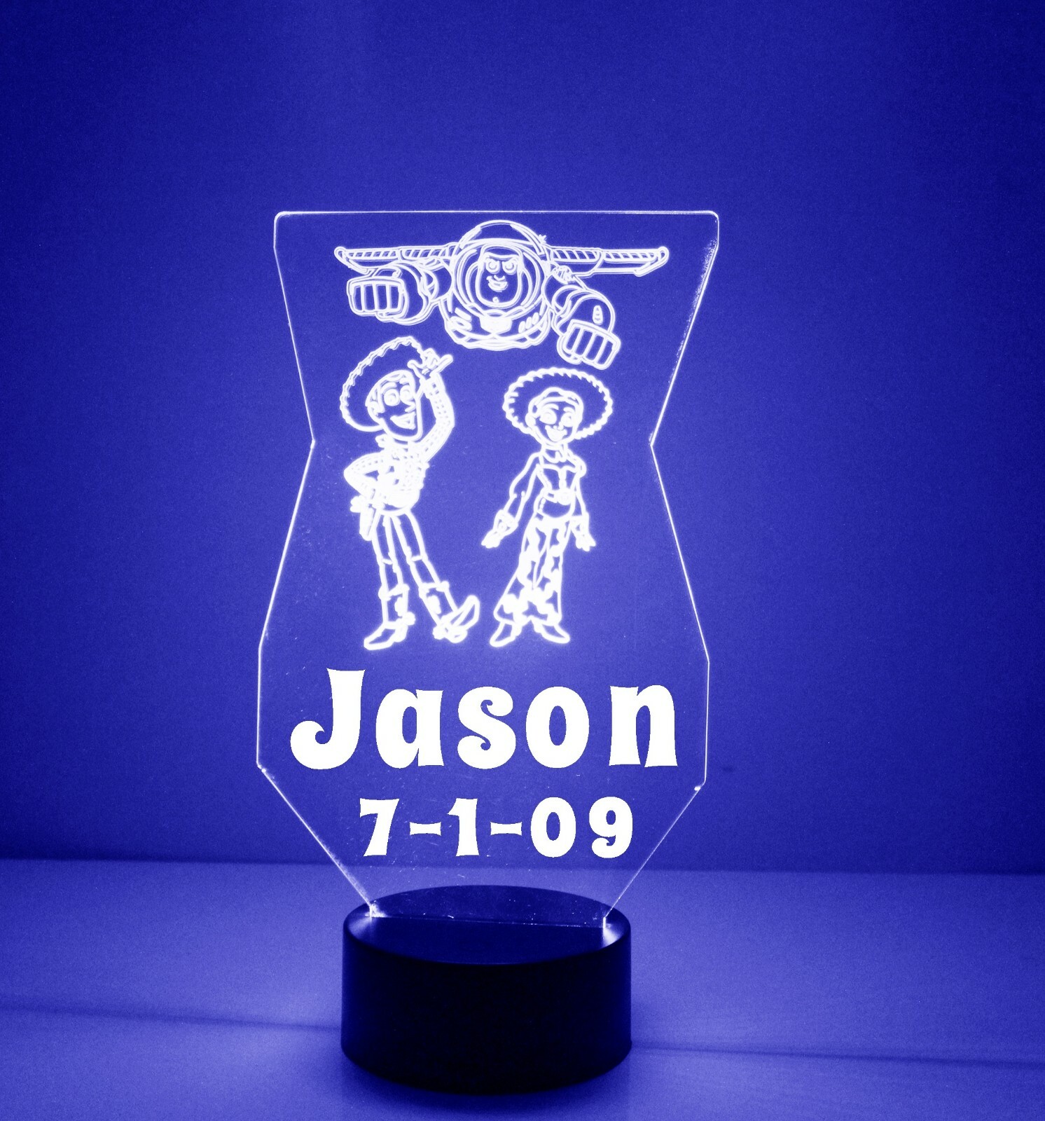 Toy Story Light Up, Personalized LED Night Light Lamp, w/Remote Control ...