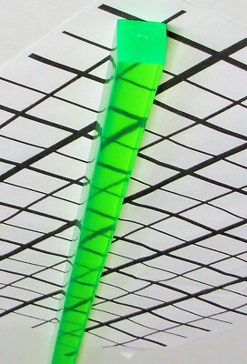 1/2” x 1/2" x 36" INCH SQUARE CLEAR GREEN ACRYLIC FLUORESCENT ...