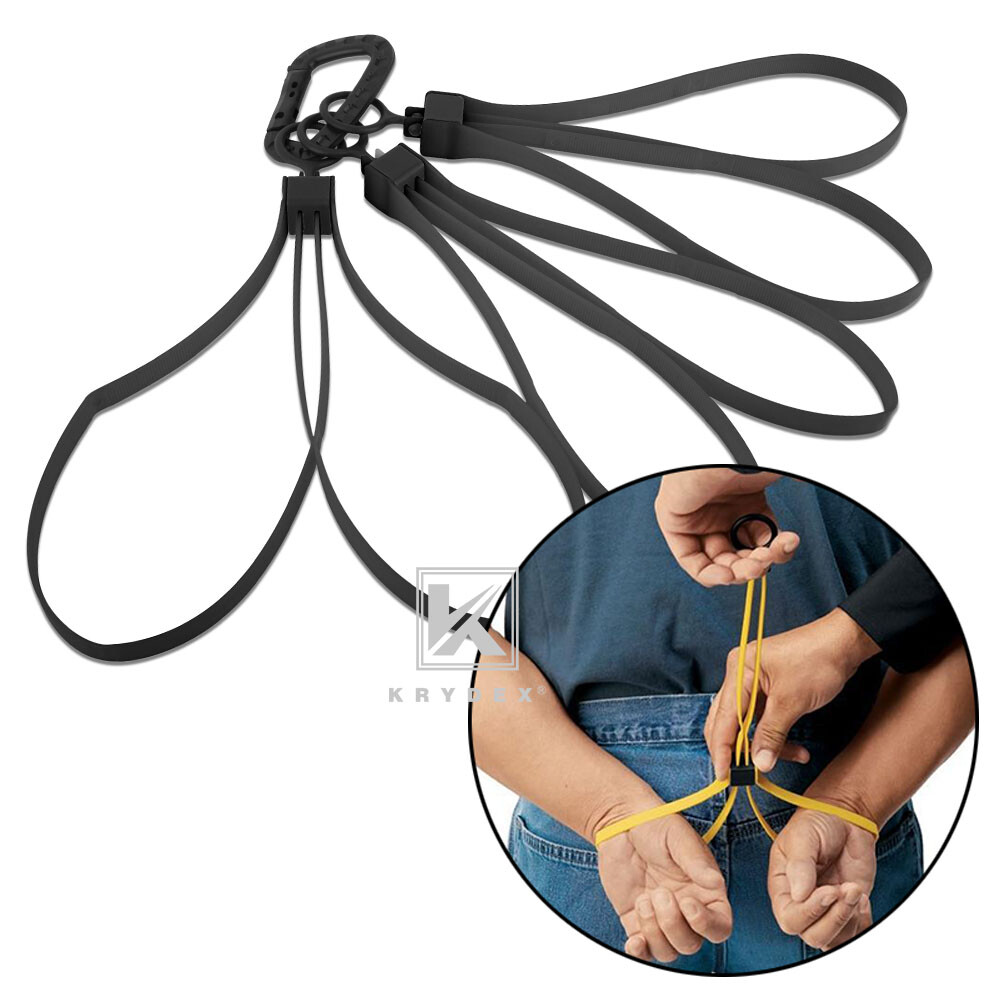 KRYDEX 3 PCS Tactical Tri-fold Disposable Restraints Plastic Handcuffs ...