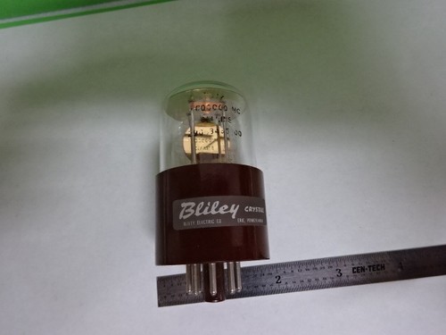Antique Quartz Radio Cristal bliley Électrique 1 MHZ Verre Fréquence ...