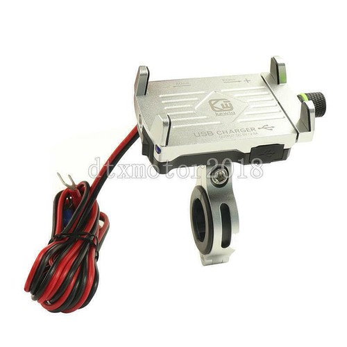 Motorcycle Bike ATV Cell Phone GPS Handlebar Mount Holder with USB ...