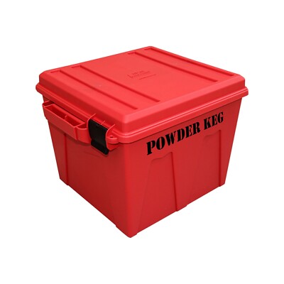 MTM Case-Gard PK-12 Powder Keg Reloading Storage Container Box, Red # ...