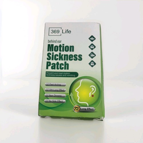 369 Life Motion Sickness Patches 48 Count Behind Ear Car Rides Boats ...