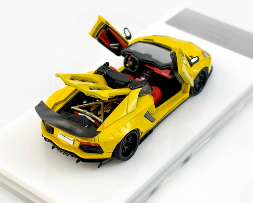 EY RM 1:64 Yellow Aventador LP700-4 Sports Model Diecast Metal Car BN ...