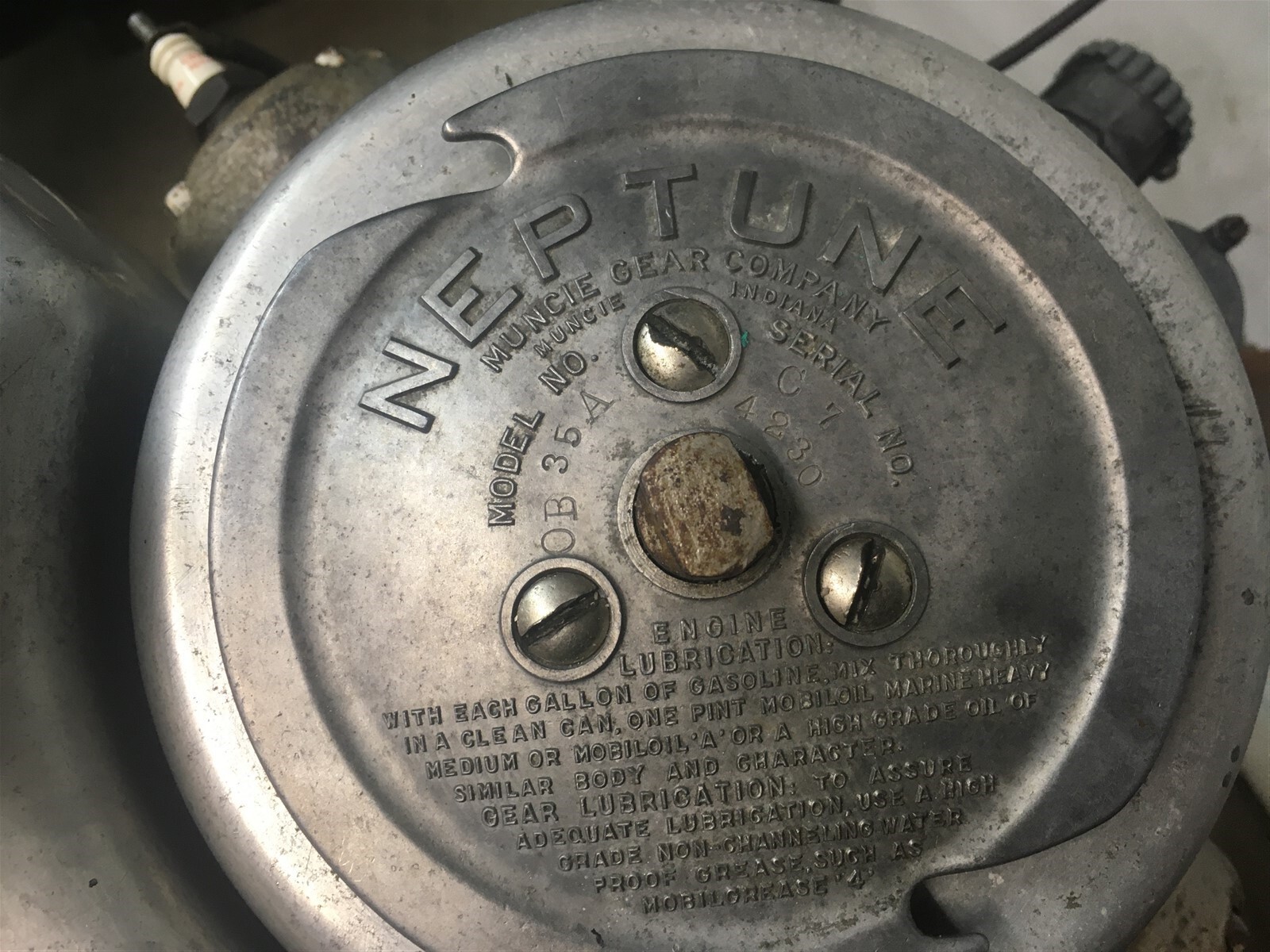 1937 Neptune Outboard Motor Model OB35A Muncie Gear Works 4HP Tiller | eBay