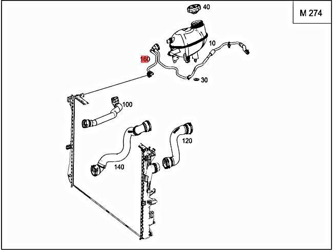 Genuine MERCEDES A205 C205 S205 W205 C-CLASS W205 Vent line 2055016600 ...