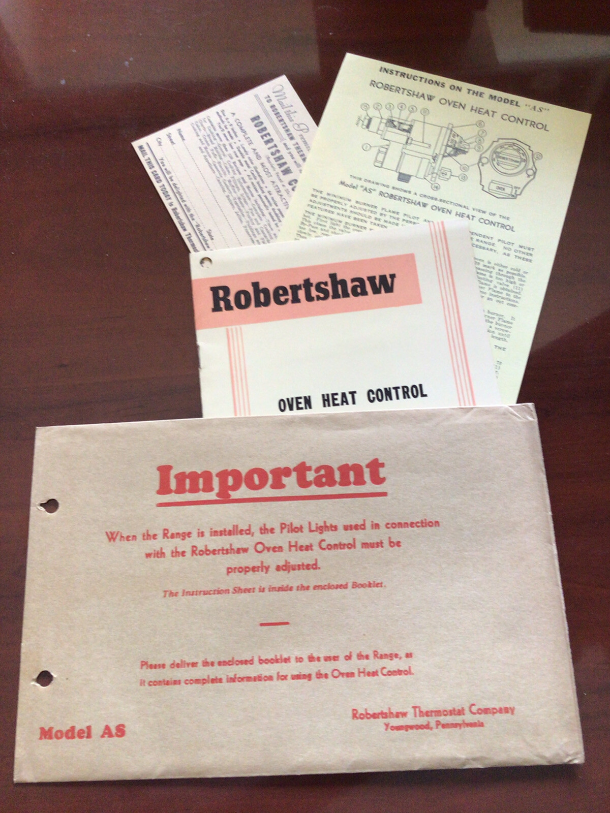 Vintage Robertshaw Model AS Gas Oven Thermostat #201 Wedgewood OKeefe ...