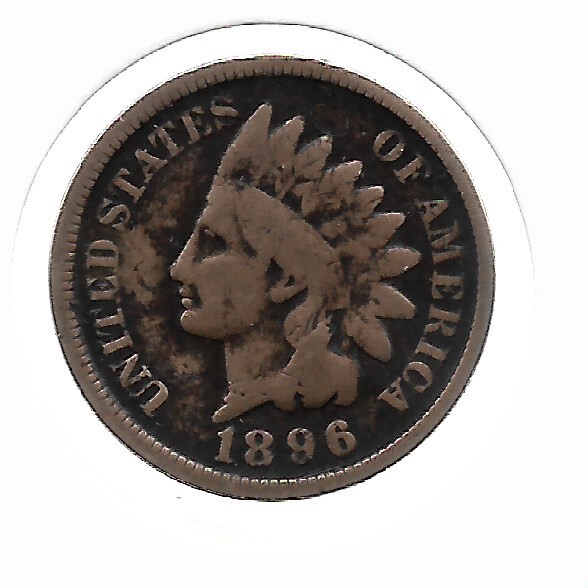 1896 Rare 100 Year Old Indian Head Penny Liberty Cent US Collection ...