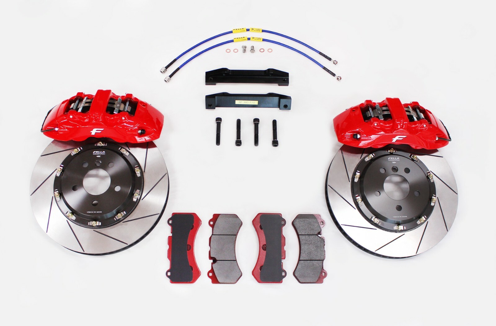 BIG BRAKE FRONT 6P MONOBLOCK 380 × 34 Slot Rotor for BMW 550i F10, F11 ...