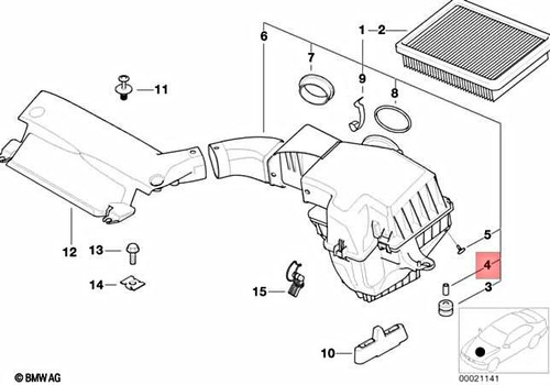 Genuine BMW E60 E60N E61 Intake Silencer / Air Duct Sleeve OEM ...