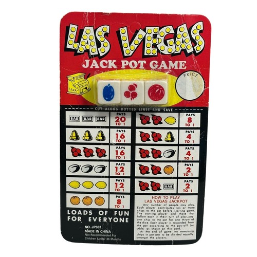 Vintage Las Vegas Jack Pot Game Dice Slot Machine Dice Game | eBay