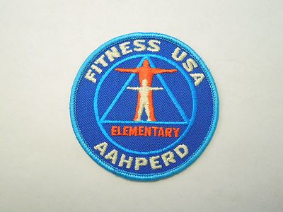 Vintage Fitness USA Elementary AAHPERD Test Children Embroidered Iron ...