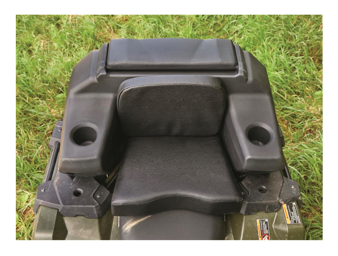 ATV Seat Backrest Storage 4 Wheeler Locking Padded Waterproof Rear ...