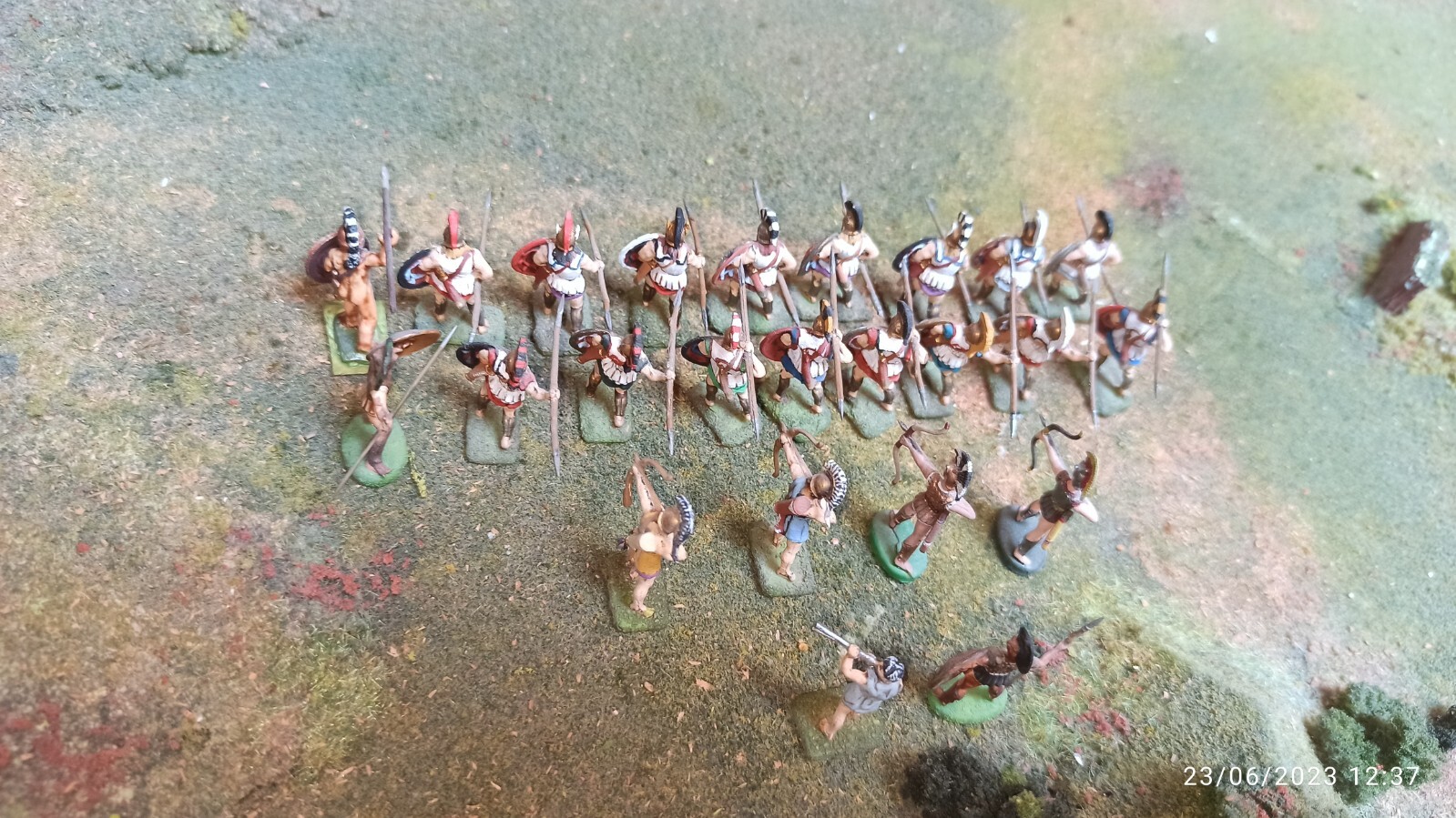 1/72 Ancient - Greek Infantry Phalanx formation - Zvezda / well painted ...