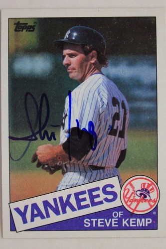 Steve Kemp Yankees Tigers White Sox Pirates Autographed 1985 Topps #120 ...