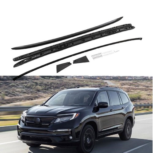 2Pcs Black Roof Rail Racks Side Rail Bar Holder Fits for Honda Pilot ...
