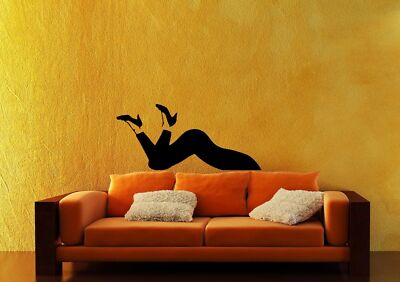 Wall Stickers Vinyl Decal Joke Girl Feet Shoes For Living Room ig1609 ...