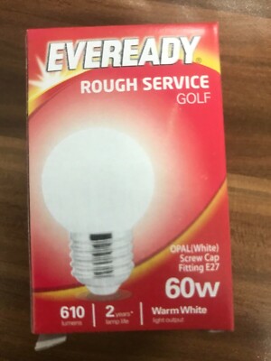 6 x Eveready 60W ES E27 Opal Golf Light Bulbs | eBay UK