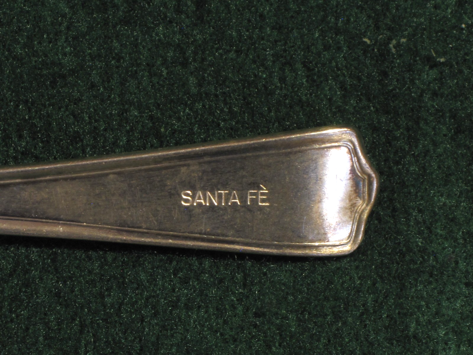 SANTA FE - AT&SF - 6 PIECES DINING CAR SILVER PLATED FLATWARE - VARIOUS ...